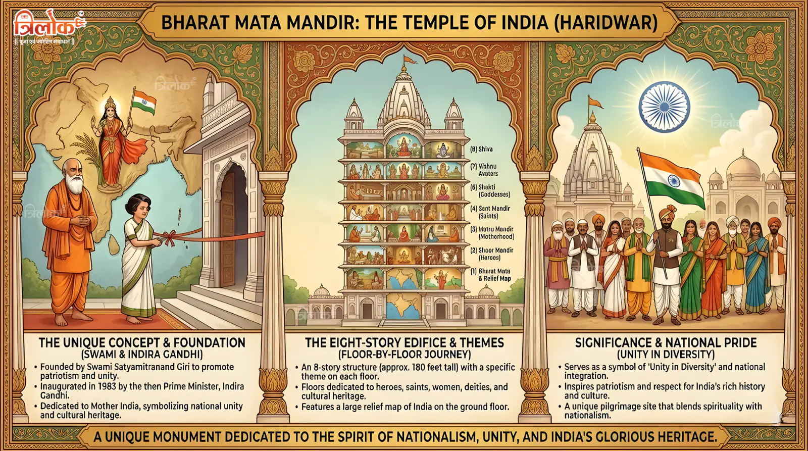 Bharat Mata Mandir Haridwar: 8 Floors of History | Trilok