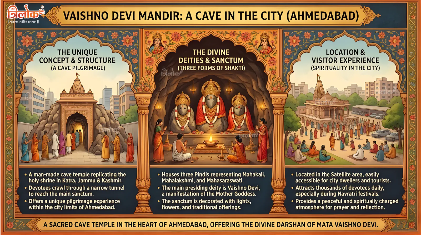 Vaishno Devi Mandir Ahmedabad: Cave & Timings | Trilok Guide